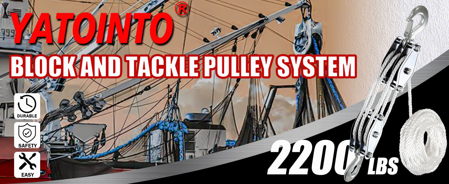 Hoist Pulley System 3 wheels – YATOINTO